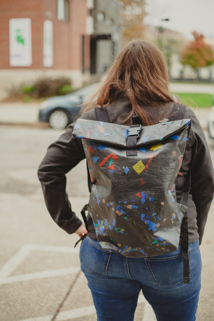 Deluxe Backpack Made From Recycled Plastic Bags - Drink Local Drink Tap