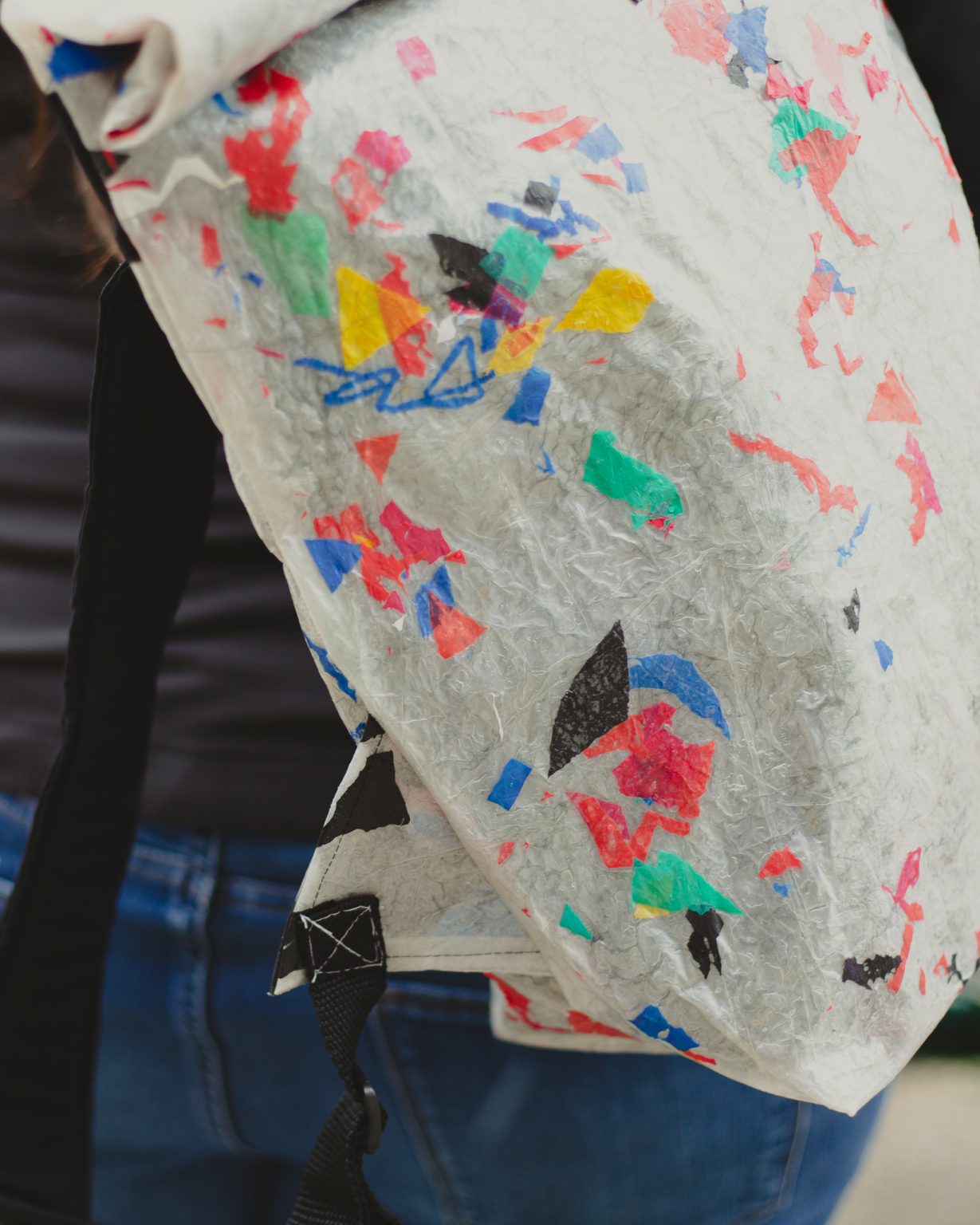 Deluxe Backpack Made From Recycled Plastic Bags - Drink Local Drink Tap